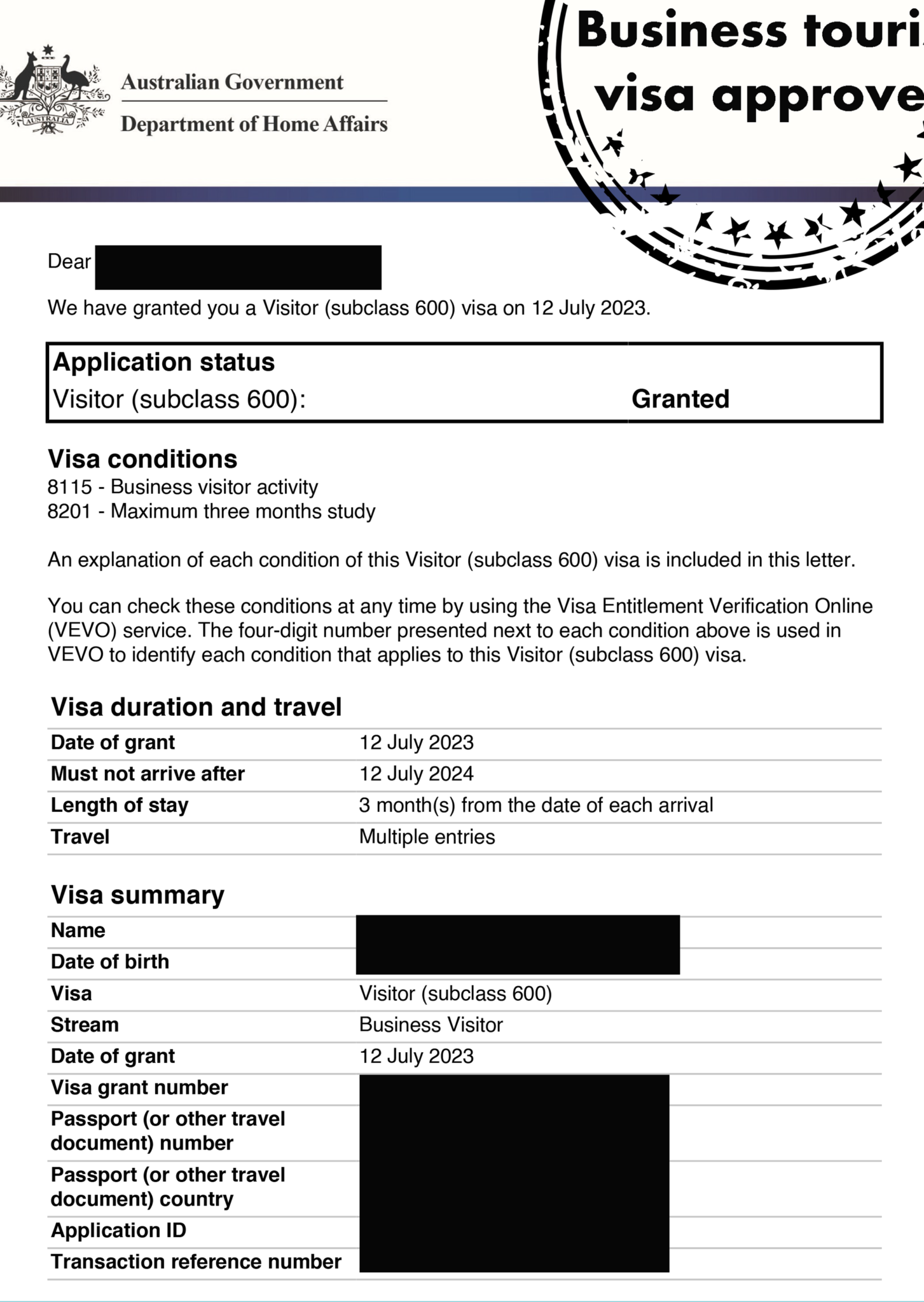 Visa Approvals - Australia Immigration Organization