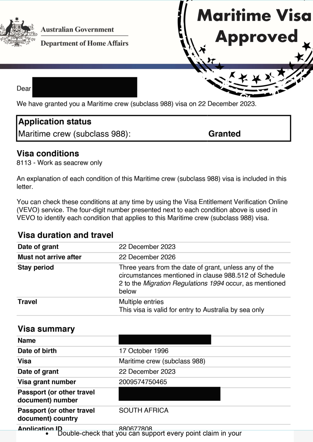 Visa Approvals - Australia Immigration Organization